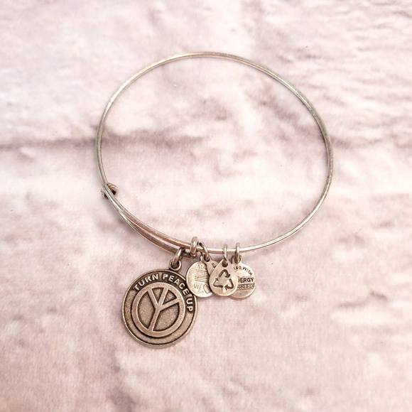 Alex and Ani | Jewelry | Alex And Ani Energy Turn Peace Up Bracelet ...